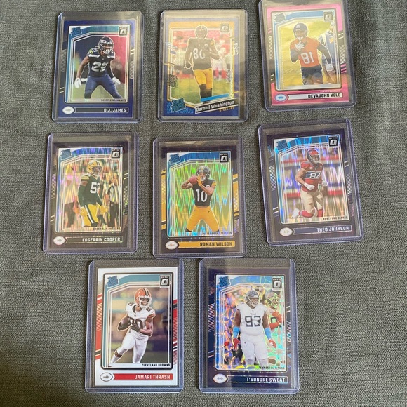Toys | Optic Rookie Card Lot Base Scope Pink Prizm Shock Hyper Cards ...